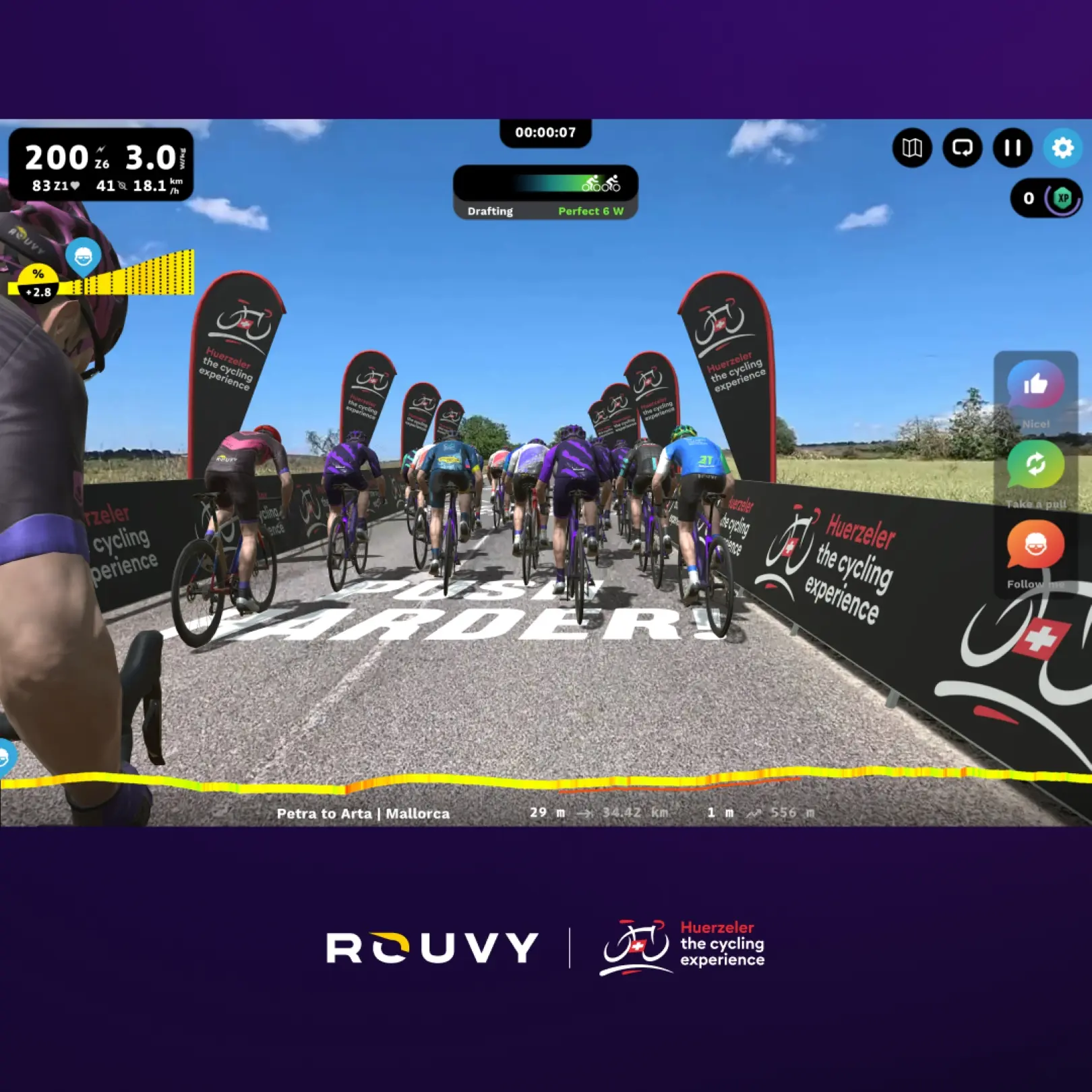 Rouvy mit Huerzeler :: Huerzeler - Das Radsport Erlebnis